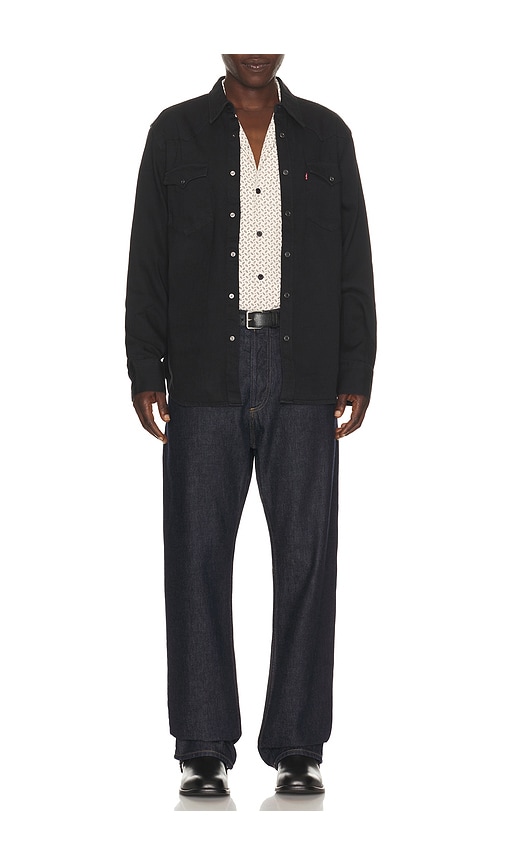 LEVI'S levi's barstow western standard shirt in black.